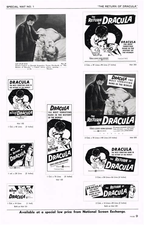 Double Bill Pressbook: The Return of Dracula and The Flame Barrier - From Zombos' Closet