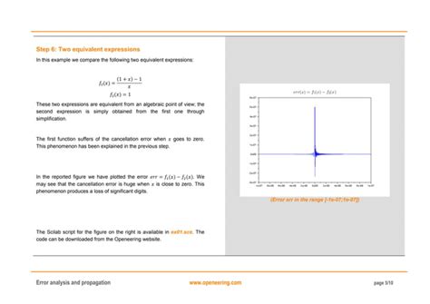 numerical analysis using scilab error analysis and propagation pdf