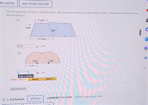 Solved Find The Perimeter Of Each Composite Figure All