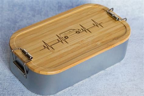 Vw T4 Tupperbox Lunchbox Aus Weissblech Mit Holzdeckel Etsy De