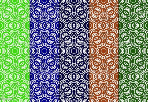 꽃 형상 완벽 한 패턴의 집합입니다 벡터 일러스트입니다 현대적인 인테리어 디자인 섬유 인쇄 벽지 장식 패널 패션 0명에 대한 스톡 벡터 아트 및 기타 이미지 Istock