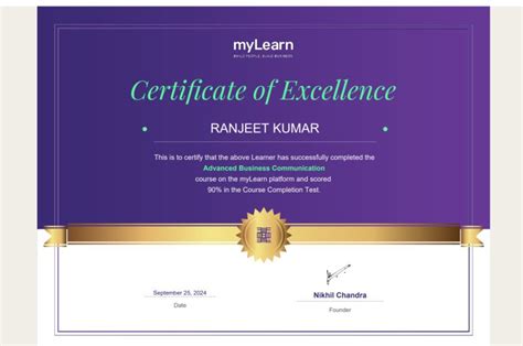 Ranjeet Kumar On Linkedin Im Excited To Have Received A Certificate Of Excellence In Advanced…