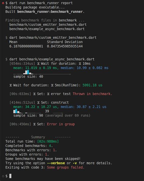 Benchmarkrunner Dart Package