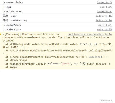 runtime directive used on component with non element root node the