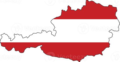Austria Mapa Ciudad Color De La Bandera Del País 12177296 Png