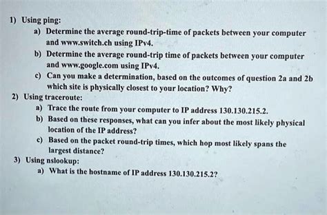 Solved On Mac Please Answer Fast Using Ping Determine The Average