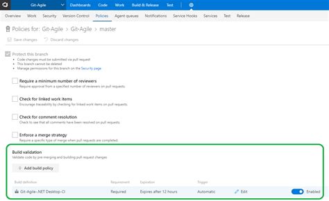 Visual Studio Gated Checkin GIT TF Stack Overflow