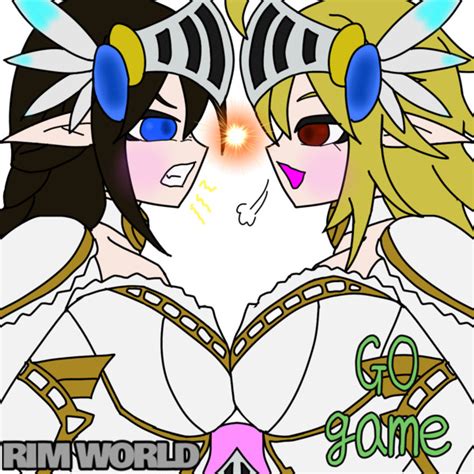 火花を散らすクインとモリアネン ヒト狩りヨークシャーテリア さんのイラスト ニコニコ静画 イラスト