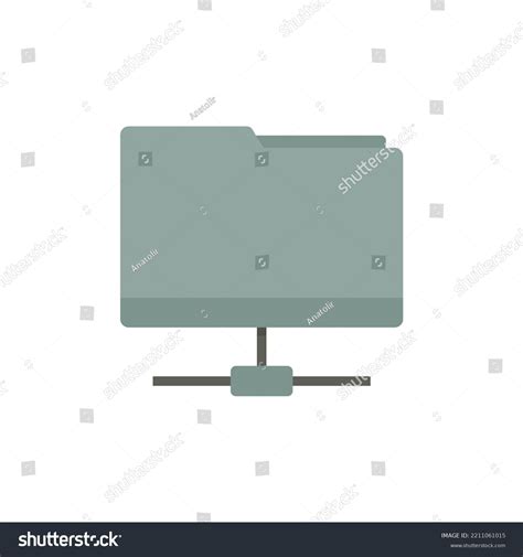 Network Folder Icon Flat Illustration Network Stock Vector Royalty Free 2211061015 Shutterstock