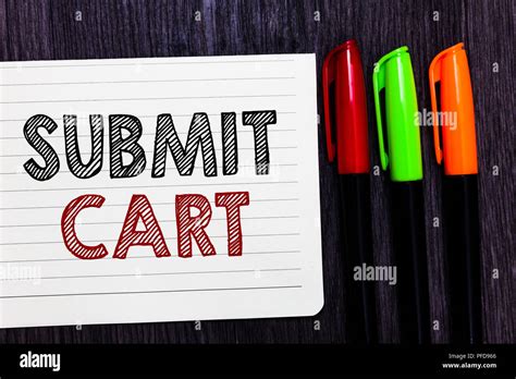 Word Writing Text Submit Cart Business Concept For Sending Shopping