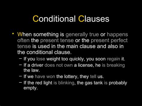 Conditional Clauses Ppt