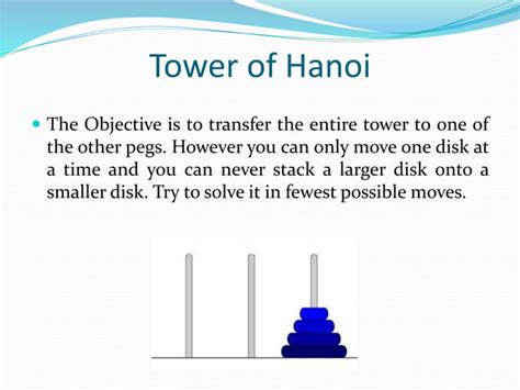Data Structure And Algorithms The Tower Of Hanoi PPTX