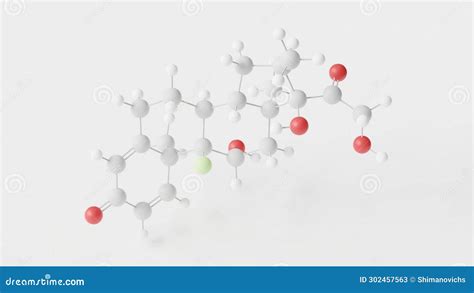 Dexamethasone Molecular Structure 3d Model Molecule Glucocorticoid