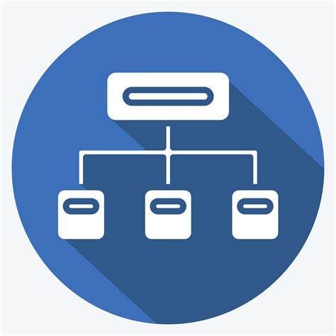 Icon Clustering Related To Machine Learning Symbol Long Shadow Style Simple Design Editable