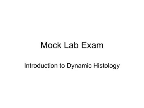 Mock Lab Exam 2008 Ppt