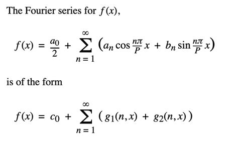 Solved The Fourier Series For F X
