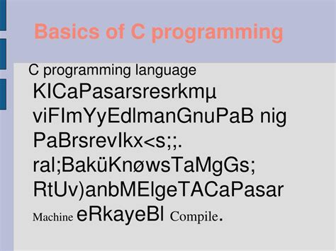 PPT Basics Of C Programming PowerPoint Presentation Free Download ID 4695126