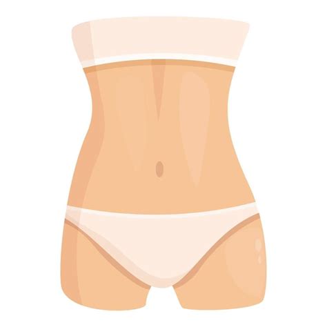 Ajuste Cuerpo Icono Dibujos Animados Vector Mujer Abdomen Abdomen
