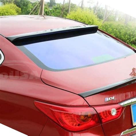 Fit 2018 2021 Infiniti Q50 4 Door Sedan Roof Spoiler Wing Gloss Black