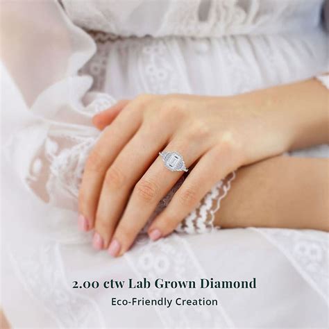 Buy Igi Certified Luxuriant Lab Grown Diamond E F Vs 200 Ctw Ring In
