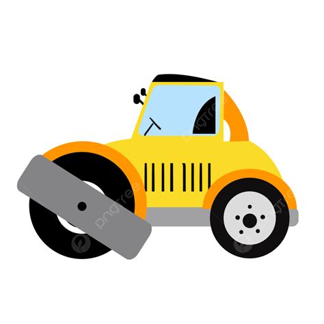 Grader Clipart Hd Png Hand Drawn Site Vehicle Of Grader Hand Draw Cartoon Flat Style Png