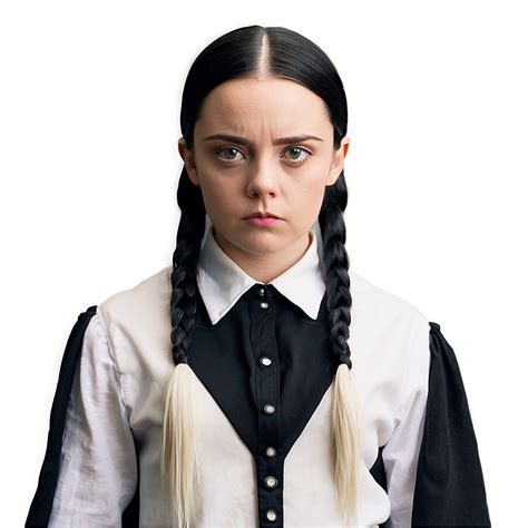 Download Wednesday Addams Pensive Look Png 05232024