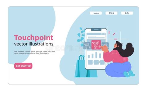 Touchpoint Concept Optimizing Customer Interaction Stock Vector Illustration Of Digital