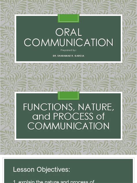 Oral Comm 101 Pdf Communication Body Language