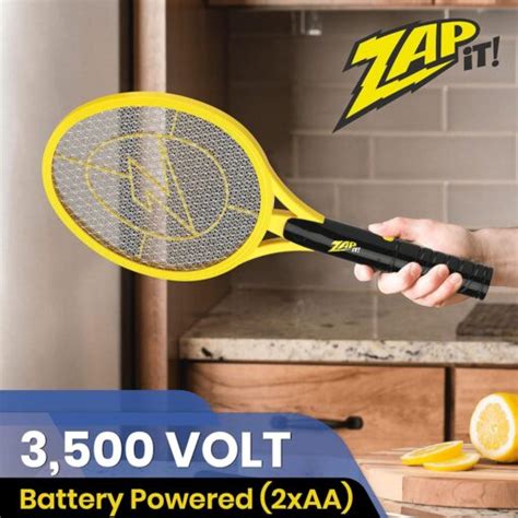Zap It Bug Zapper Battery Powered XAA Included Bug Zapper Racket Volt Pack