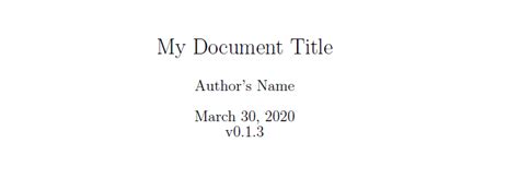 Counters Add Version Number To Document From File Tex Latex Stack