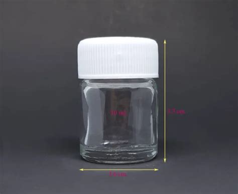 ขวดแก้วหนา พร้อมฝาพลาสติก 10 Ml 50ชุด Th