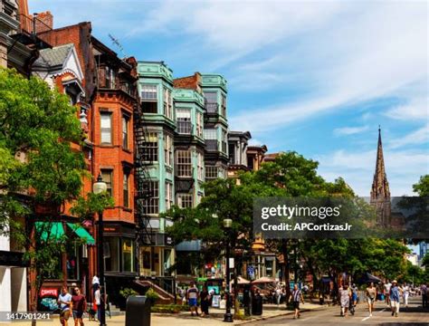 Shopping On Newbury Street Boston Photos And Premium High Res Pictures