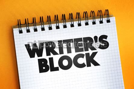 Writer S Block Text Quote On Notepad Concept Background Stock Photo