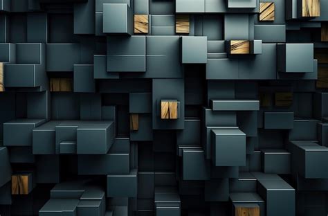 Premium Photo Abstract Dark Geometric Luxurious Noble Gold Black 3d