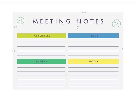 Free Note Templates For Google Sheets And Excel Thegoodocs Com