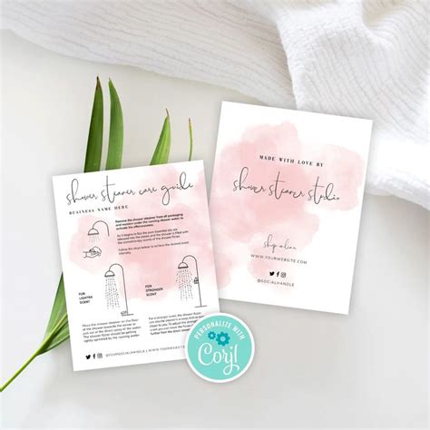 Shower Steamer Directions Template Diy Shower Melt Instructions Pink