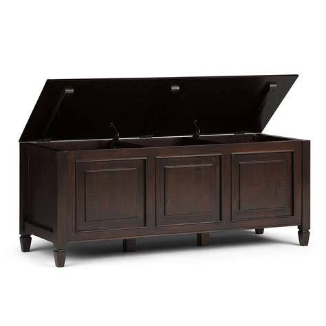 Simplihome Connaught Entryway Storage Bench 51 Inch