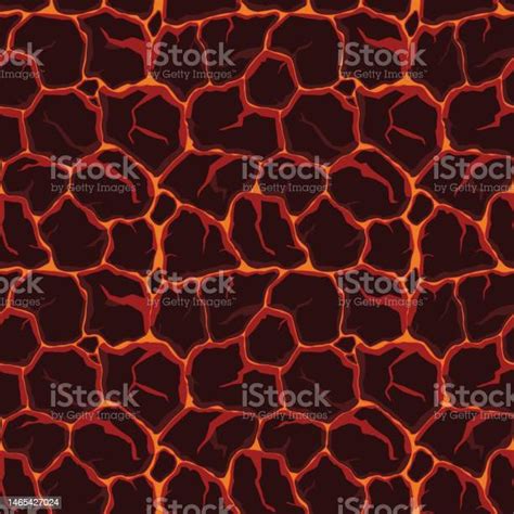 Cartoon Game Texture Lava Surface Seamless Pattern Game Asset Walls And