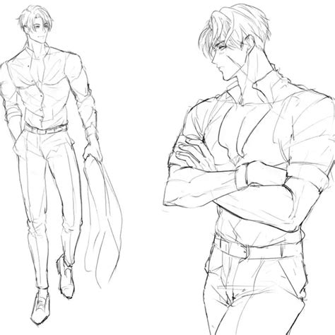 Arm Over Shoulder Pose Man Pose Reference Drawing Anime Standing Shy