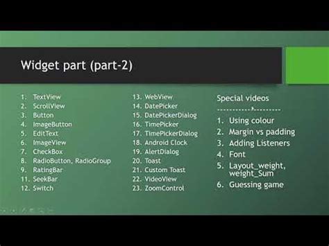 Android Bangla Tutorial Introduction To Part Widget YouTube