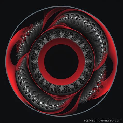 Techno Album Cover Art with Fractal Circle | Stable Diffusion Online