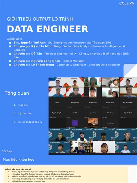 Cole Vn Output Lộ Trình Kỹ Sư Dữ Liệu Data Engineer Pdf