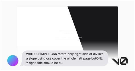 writee simple css rotate only right side of div like a slope using css