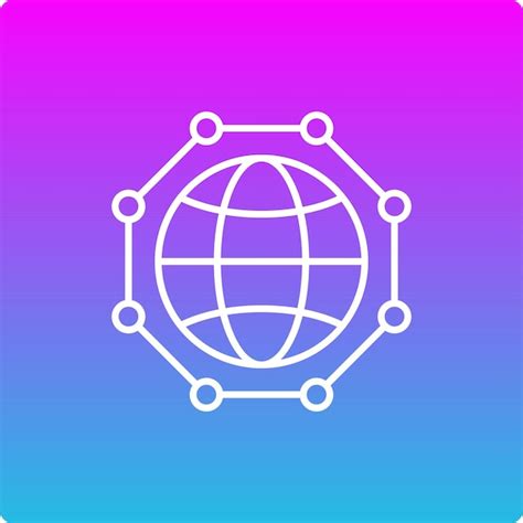 Ícone De Rede Global Vetor Premium