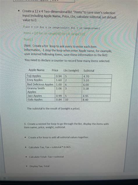 Solved Develop A Python Program With List And Dictionary To Chegg