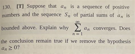 Solved T ﻿suppose That An ﻿is A Sequence Of Positive