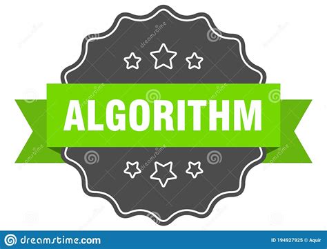 algorithm label stock vector illustration of circle 194927925