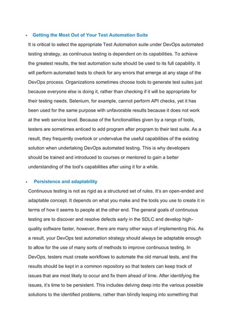 Best Practices To Optimize Continuous Testing In Devopspdf