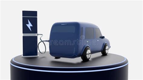 3d Animation Of Electric Car Plugged Into A Charging Station Stock 3d Animation Of Electric Car Plugged Into A Charging Station Stock