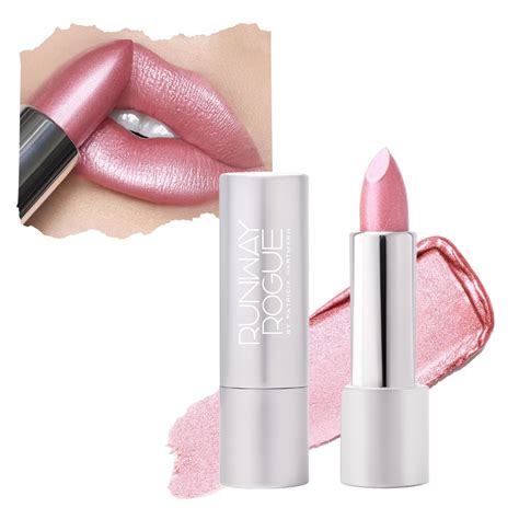 Trophy Wife Crème Pastel Pink Satin Shimmer Lipstick Runway Rogue